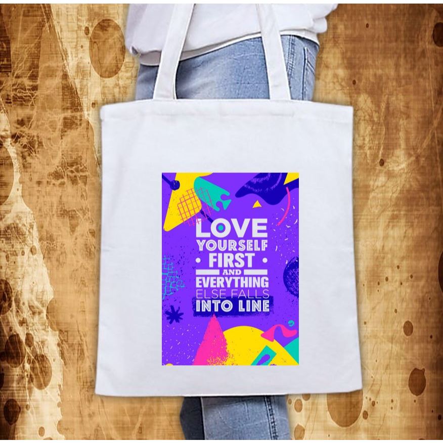 MOTIVATIONAL QOUTES 1ST BATCH TOTE BAG PRINTED/CANVAS BAG / LADIES BAG ...