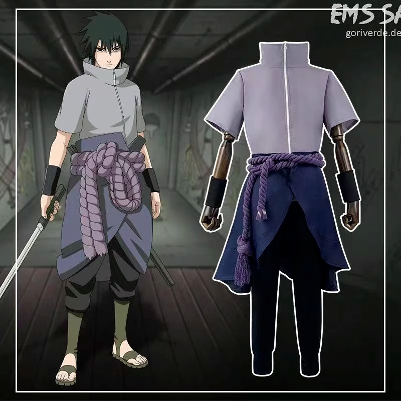 HNB Anime Naruto Uchiha Sasuke Cosplay Costume Kids Adults Loose ...