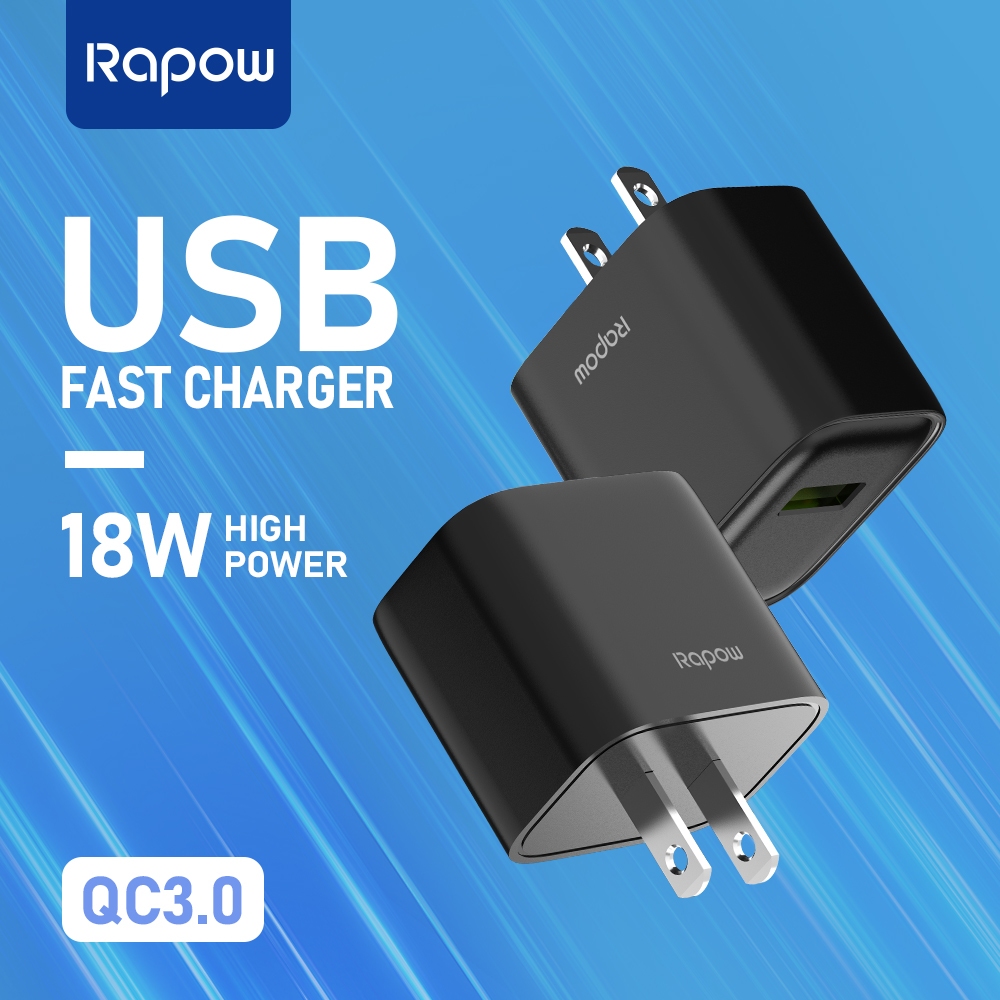 Rapow RC18A USB 18W Fast Charger QC 3.0 Adapter Charger For iPhone ...