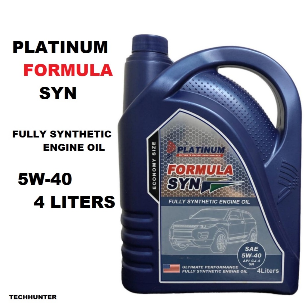 Platinum Formula SYN 5w-40 SAE 4L Fully Synthetic Engine Oil Ultimate ...