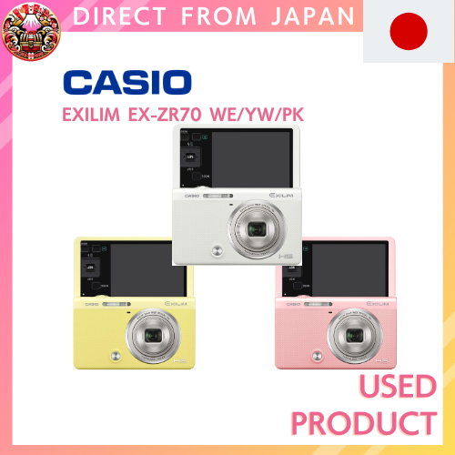 【Used】CASIO Digital Camera EXILIM EX-ZR70 WE/YW/PK【Direct From Japan ...