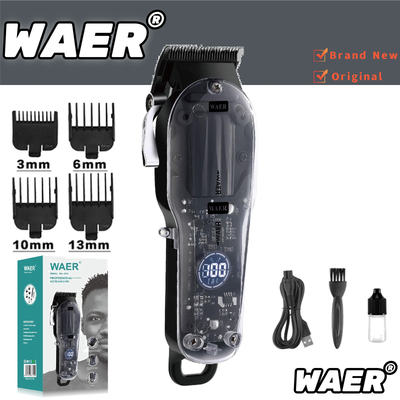 WAER Electric Transparent Hair Clipper Trimmer Professional ...