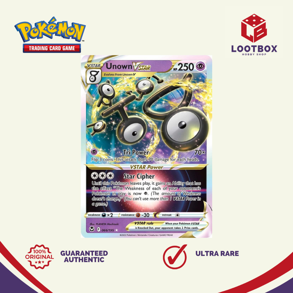 Pokemon Card Game: Unown VSTAR (Ultra Rare) - Silver Tempest | Shopee ...