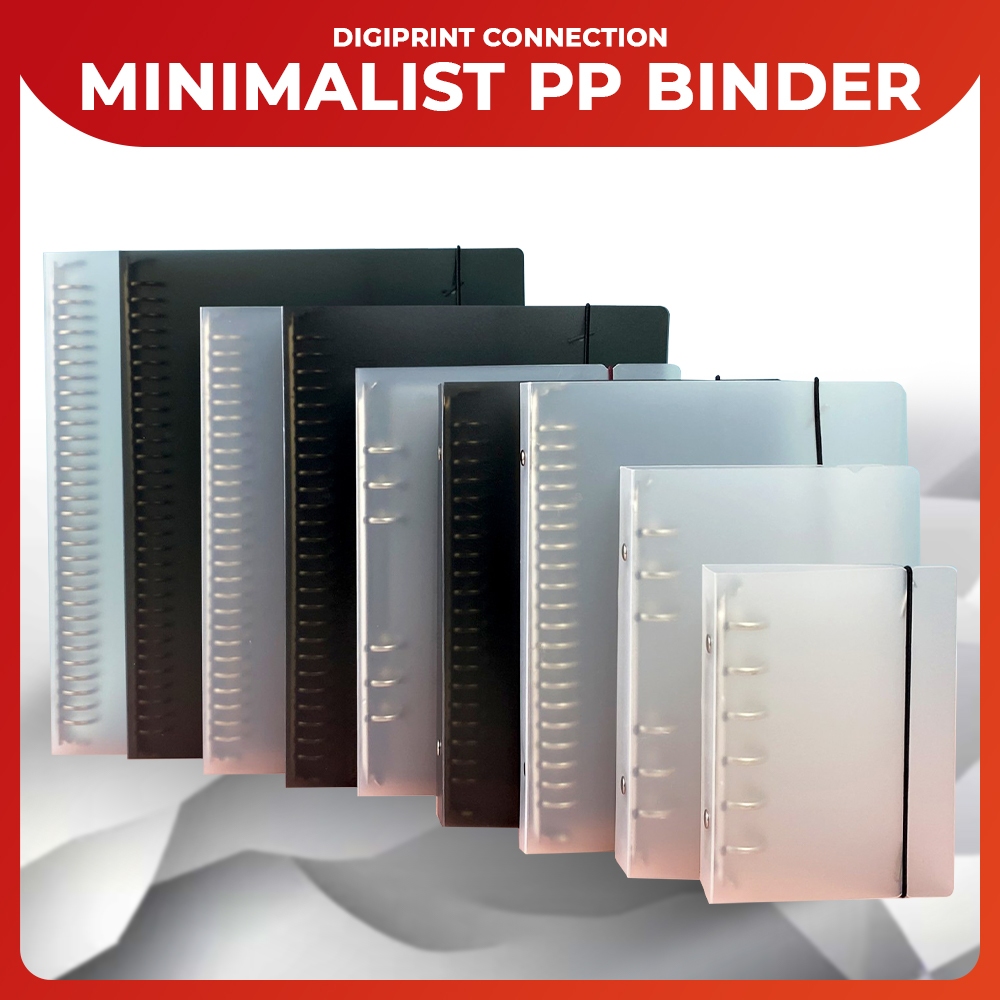 Minimalist PP Binder Japan Style A6/ A5 /B5 /A4 /A7 Stationary Binding ...