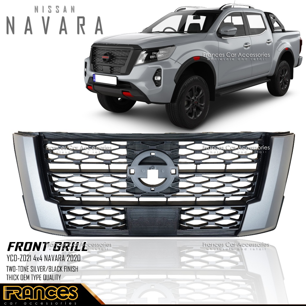 Nissan Navara 4x4 2021 to 2025 Front Bumper Grill / Grille Matte Black ...