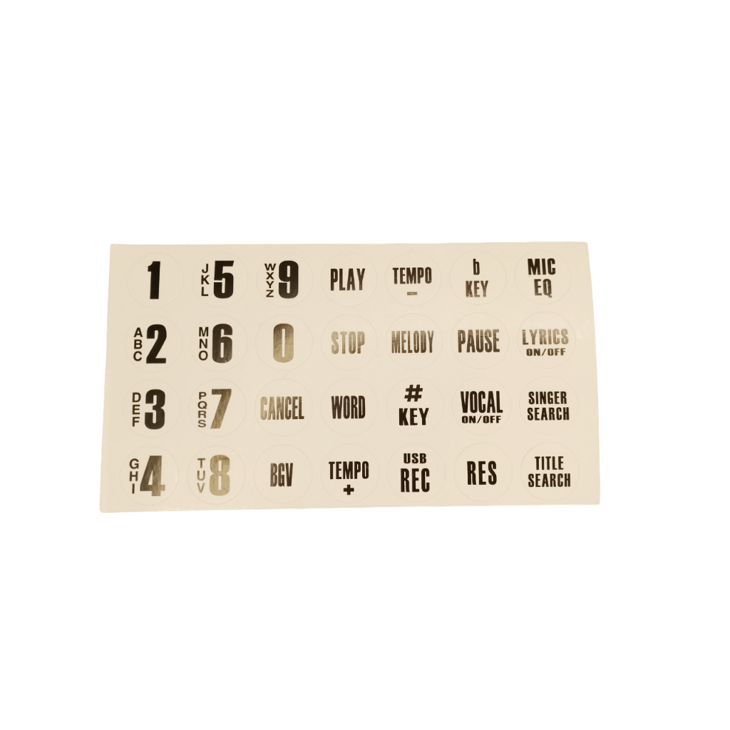 TIPID HOME PUSH BUTTON KEYPAD STICKER LABEL FOR VIDEOKE PLAYER | Shopee ...