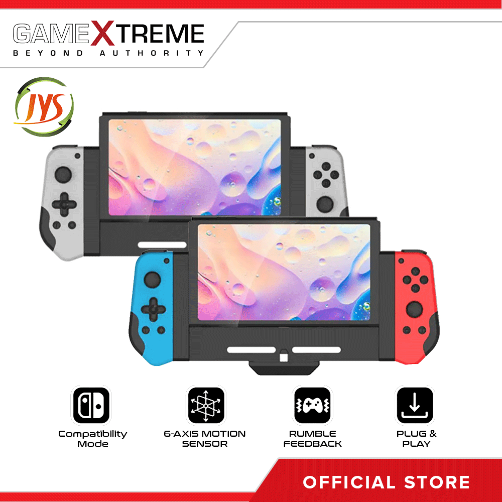 JYS Handheld Confort Controller for Nintendo Switch Joycon with Vibration, Turbo, & Gyro NS-216 ...