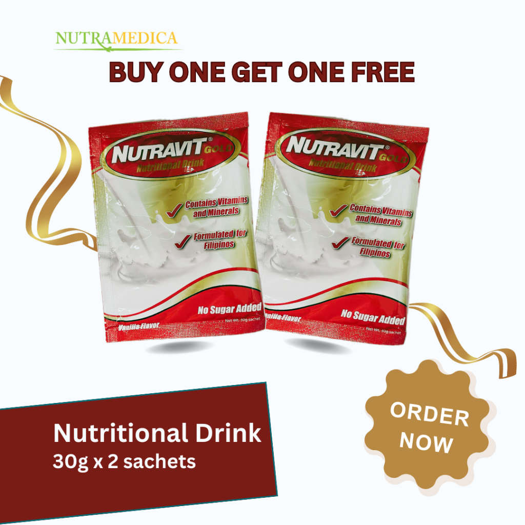 BUY 1 TAKE 1: NUTRAVIT GOLD ADULT NUTRITIONAL DRINK 30 gm x 2 sachets ...