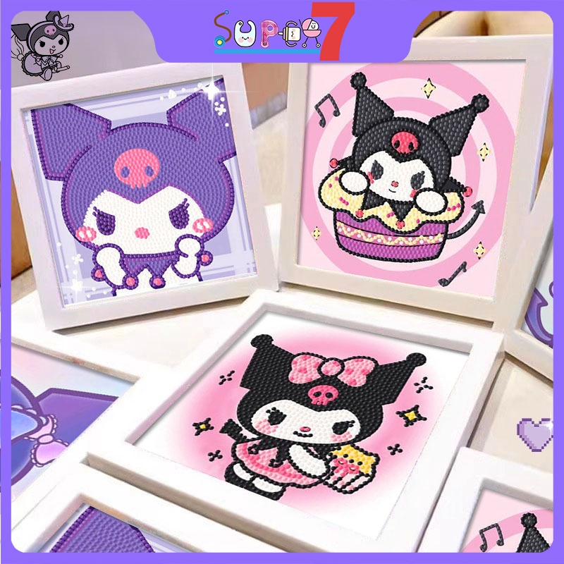 Free frame DIY kuromi Diamond Paintings Sanrio Cartoon Puzzle Set For ...