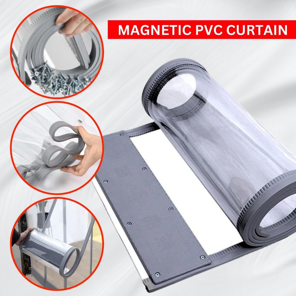 Freezer Room PVC Plastic Strip Air Cond Door Curtain PVC Magnetic ...