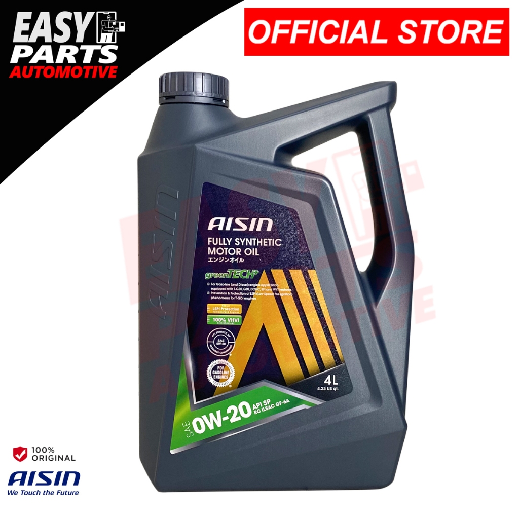 Aisin Engine Oil GreenTech+ 0W-20 Fully Synthetic 4L | Shopee Philippines
