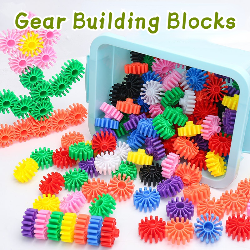 Gears Building Blocks Toys for Kids Montessori Educational Toys 3D DIY ...