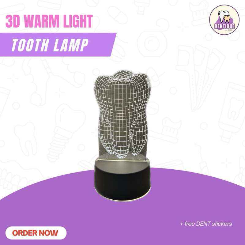 3D TOOTH LAMP (WARM LIGHT ONLY) | Shopee Philippines