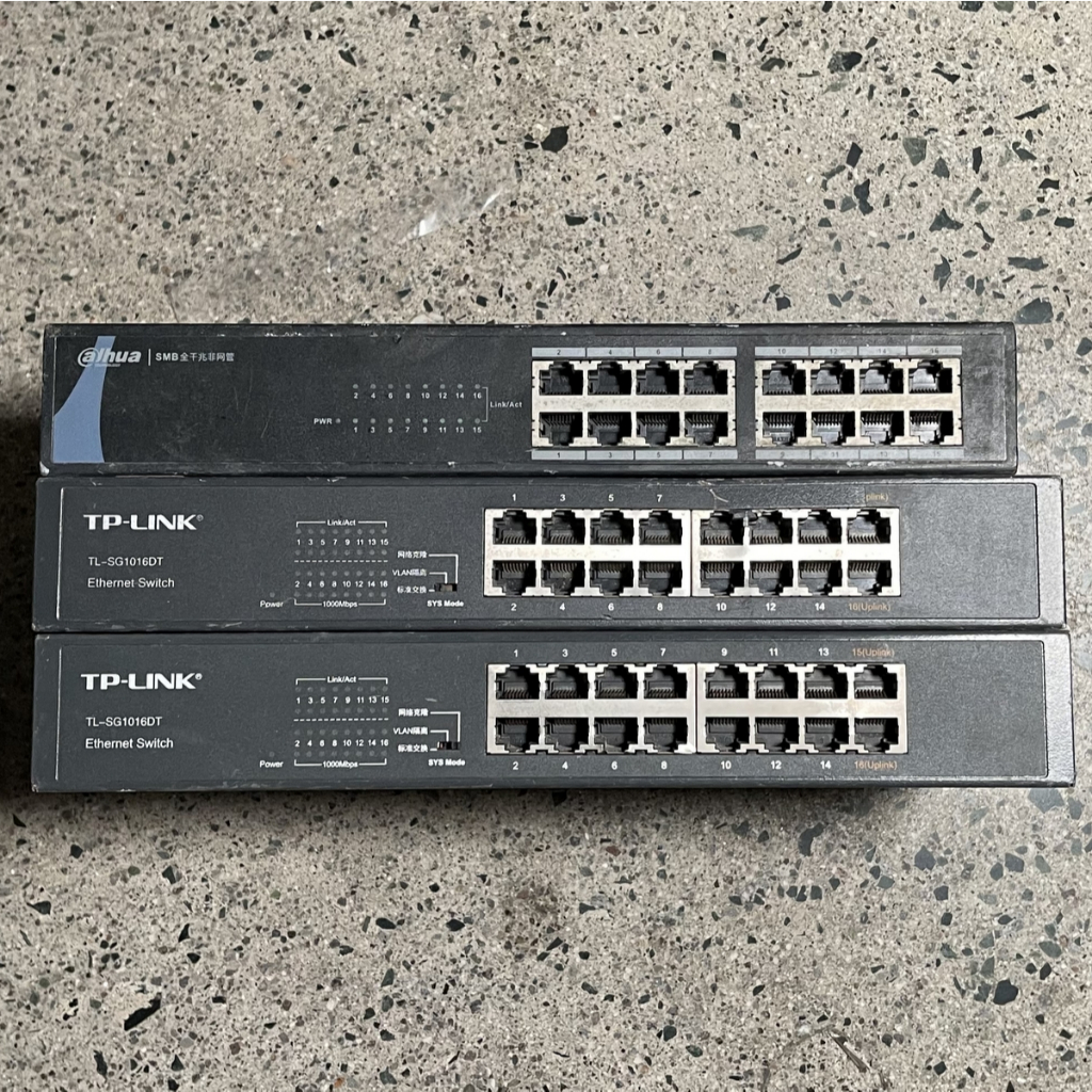 (Used) 24-Port 100M / Gigabit Desktop / Rackmount Switch 16 Port ...