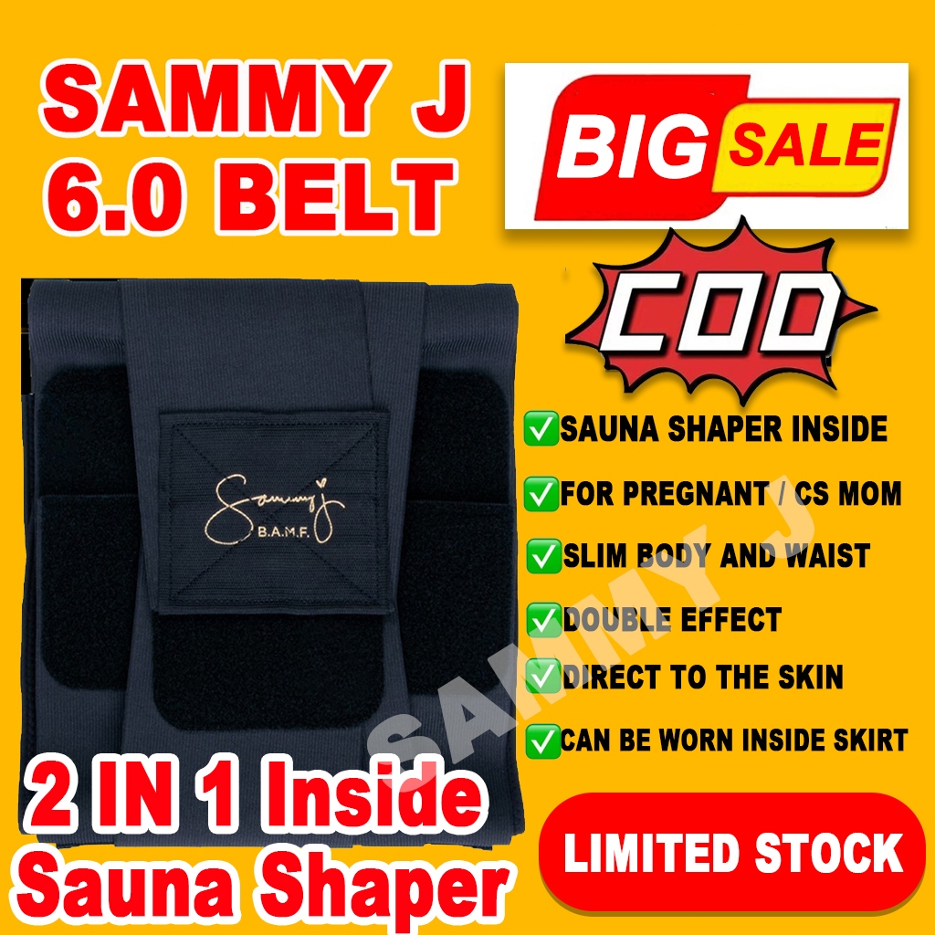 2 IN 1 Sammy J Slim Belt Original 6.0 With Sauna Shaper Sammy J Belt 6. ...