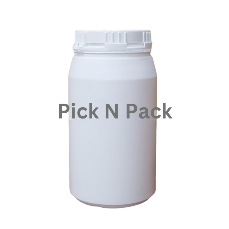 HDPE 2kg Tub White Plastic Jar Wide Mouth Empty Container with Tamper ...
