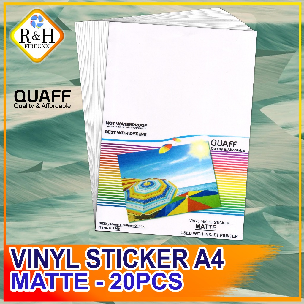 QUAFF VINYL STICKER | A4 Matte | 20pcs | Shopee Philippines