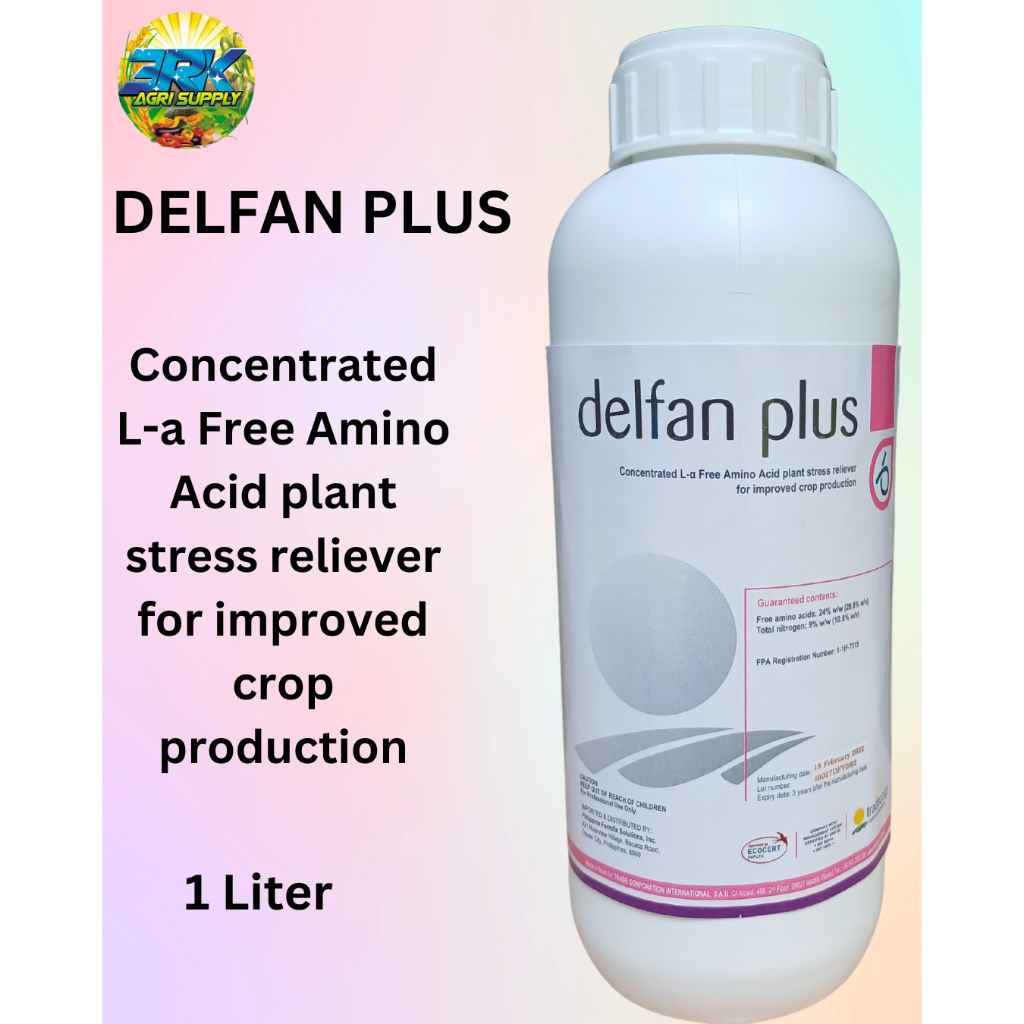 Delfan plus 1 Liter Concentrated L-a Free Amino Acid plant stress reliever for improved crop ...