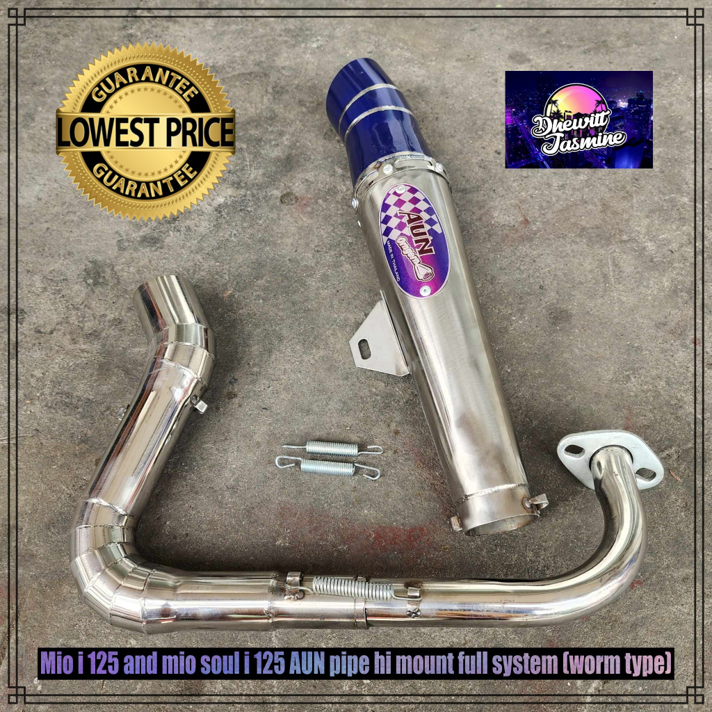hi mount full system (worm type) AUN pipe for Mio I 125 and Mio soul I ...