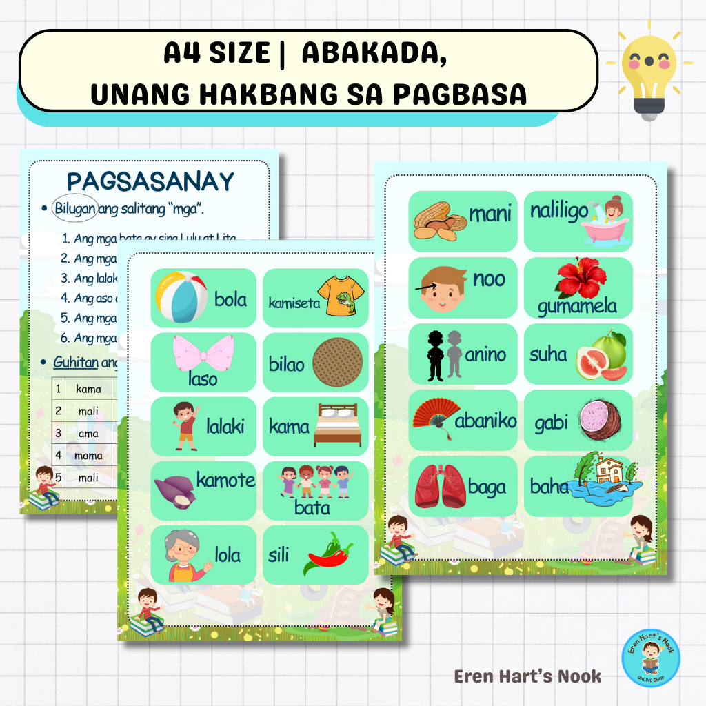 ABAKADA UNANG HAKBANG SA PAGBASA | A4 SIZE READING WORKBOOK | Shopee ...