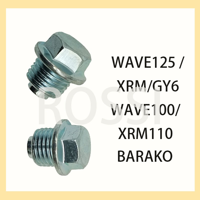DRAIN PLUG Motorcycle Parts & Accessories WAVE125 /XRM/GY6 WAVE100 ...