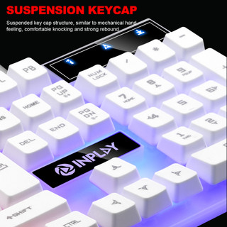 Inplay STX200 Keyboard Mouse Set Rainbow RGB Suspended Backlit Gaming ...