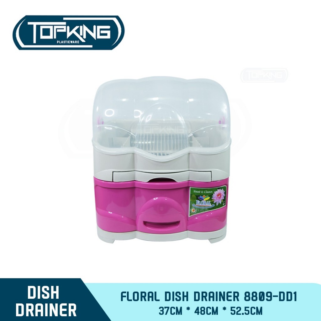 Floral #8809-DD1 Dish Drainer with 1 Drawers and Water Tray Collector ...