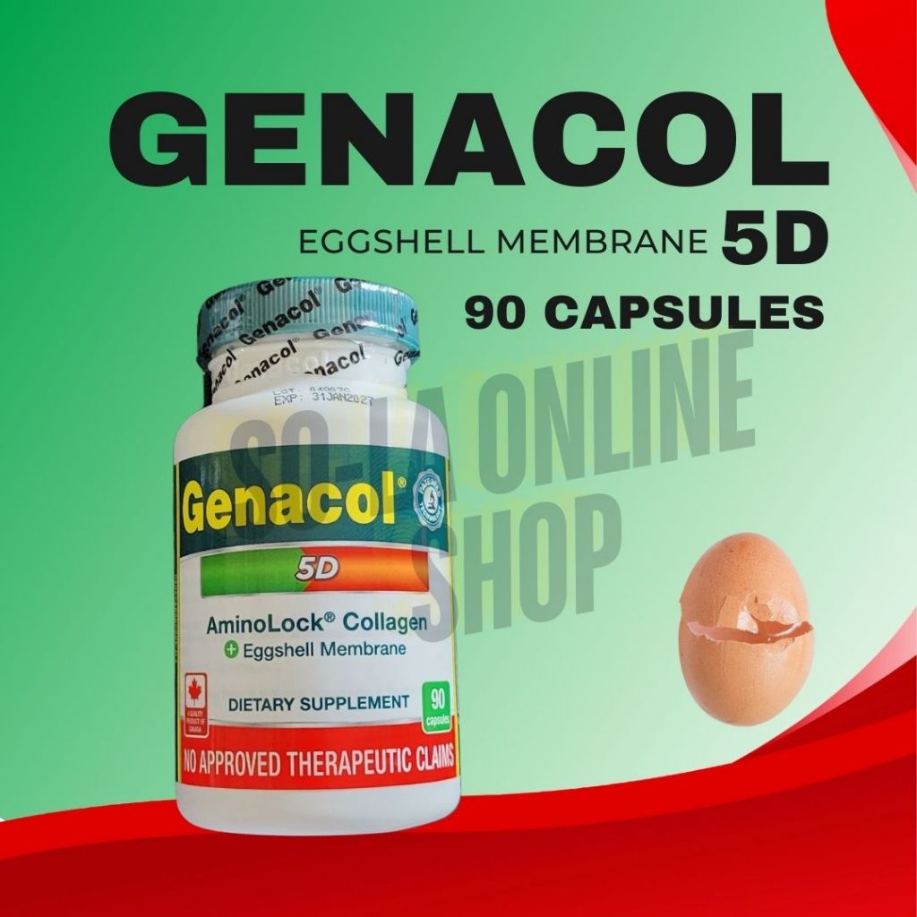 AUTHENTIC GENACOL 5D (COLLAGEN + EGGSHELL MEMBRANE) 90 CAPSULES ...