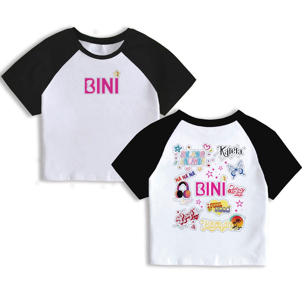 BINI PPOP Girl Group Collection Front And Back Design Crop Top Slim Fit ...