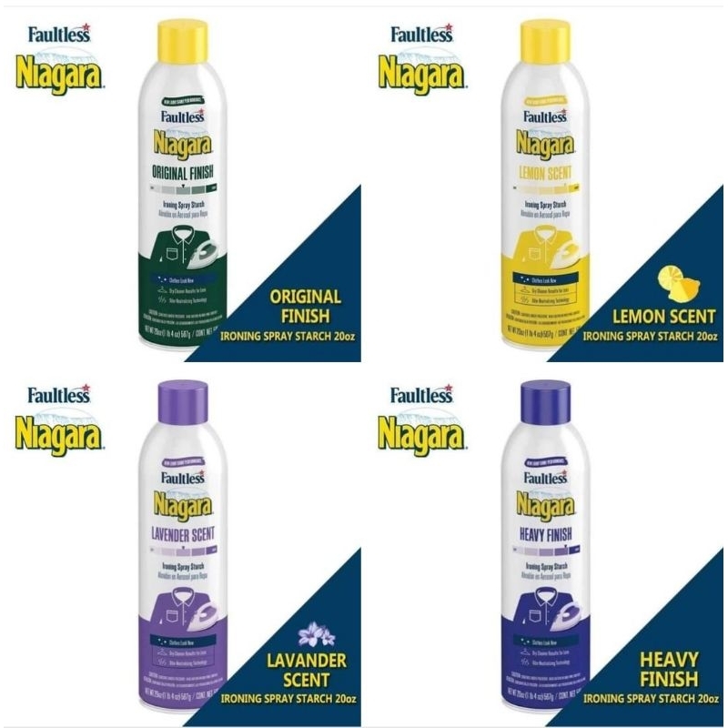 ♥️ Faultless NIAGARA Ironing Spray Starch 585ml (4 variants) | Shopee ...
