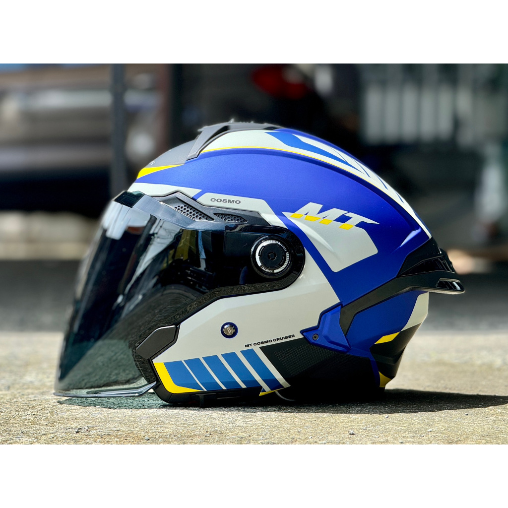 MT Cosmo SV Helmet for Motorcycle Half Face Dual Visor (Free Clear ...