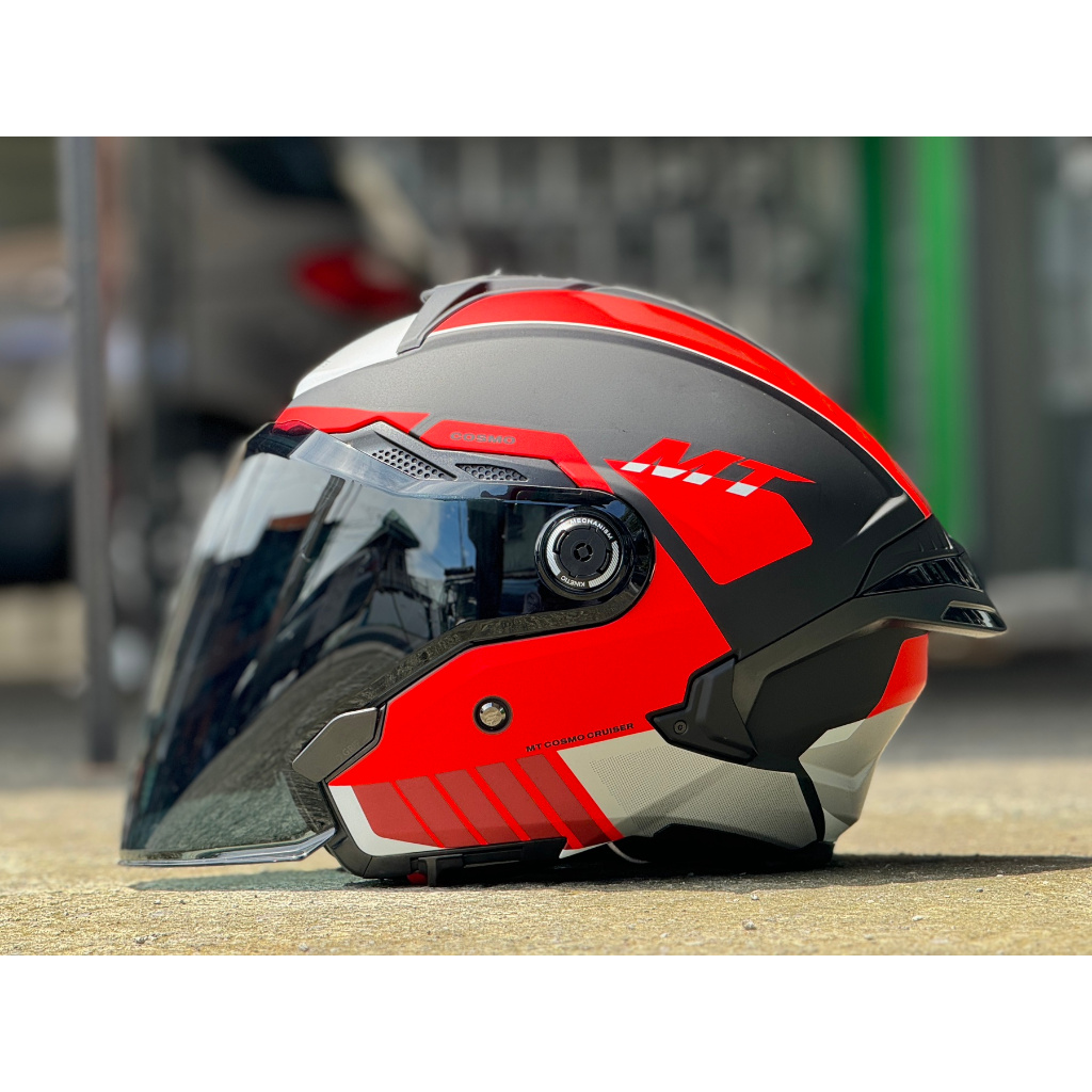 MT Cosmo SV Helmet for Motorcycle Half Face Dual Visor (Free Clear ...