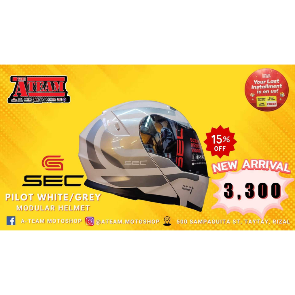 SEC PILOT MODULAR HELMET | Shopee Philippines