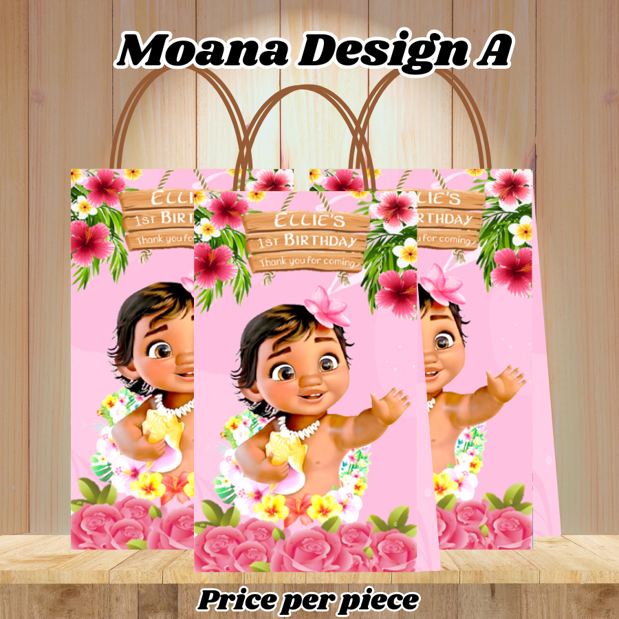 Moana Loot bag Moana Lootbag Moana Paper bag for Birthday moana party ...