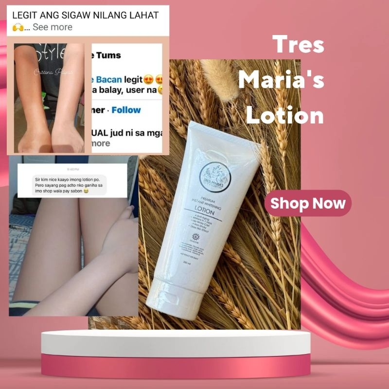 Tres Maria's Lotion Instant Whitening Lotion SPF 80 | Shopee Philippines