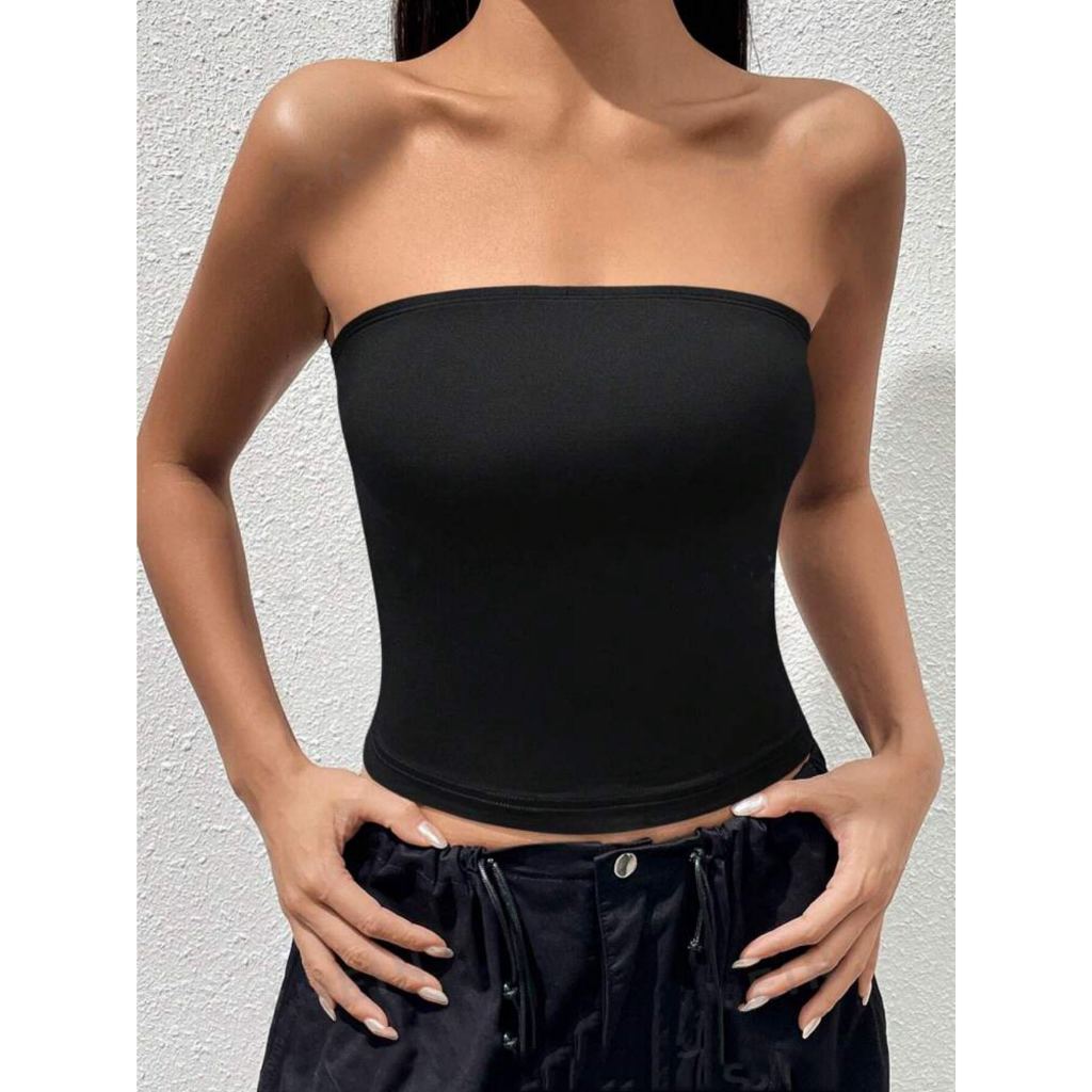 Angelcity Crop Tube Top Garter Stretchable High Quality Tops | Shopee ...