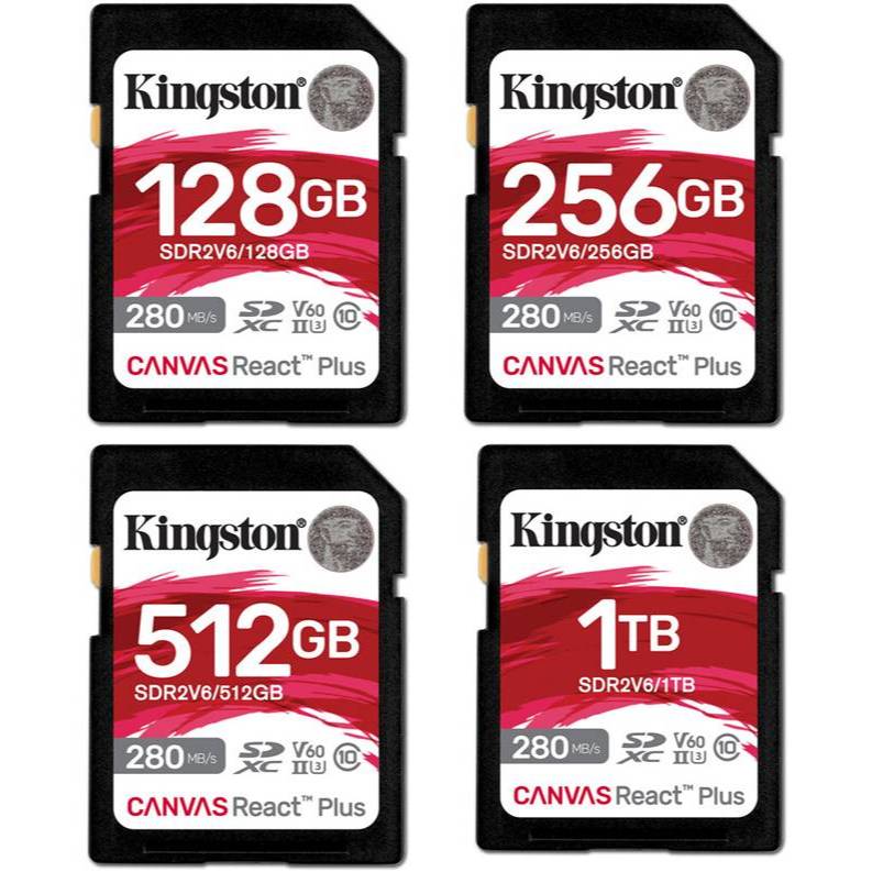Kingston SDXC Canvas React Plus UHS-II V60 280MB/s SD Memory Card 128GB 256GB | Shopee Philippines