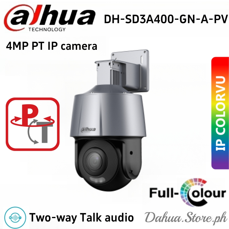 Dahua 4MP IR and White Light Full-color Network PT Camera Two-way Talk ...