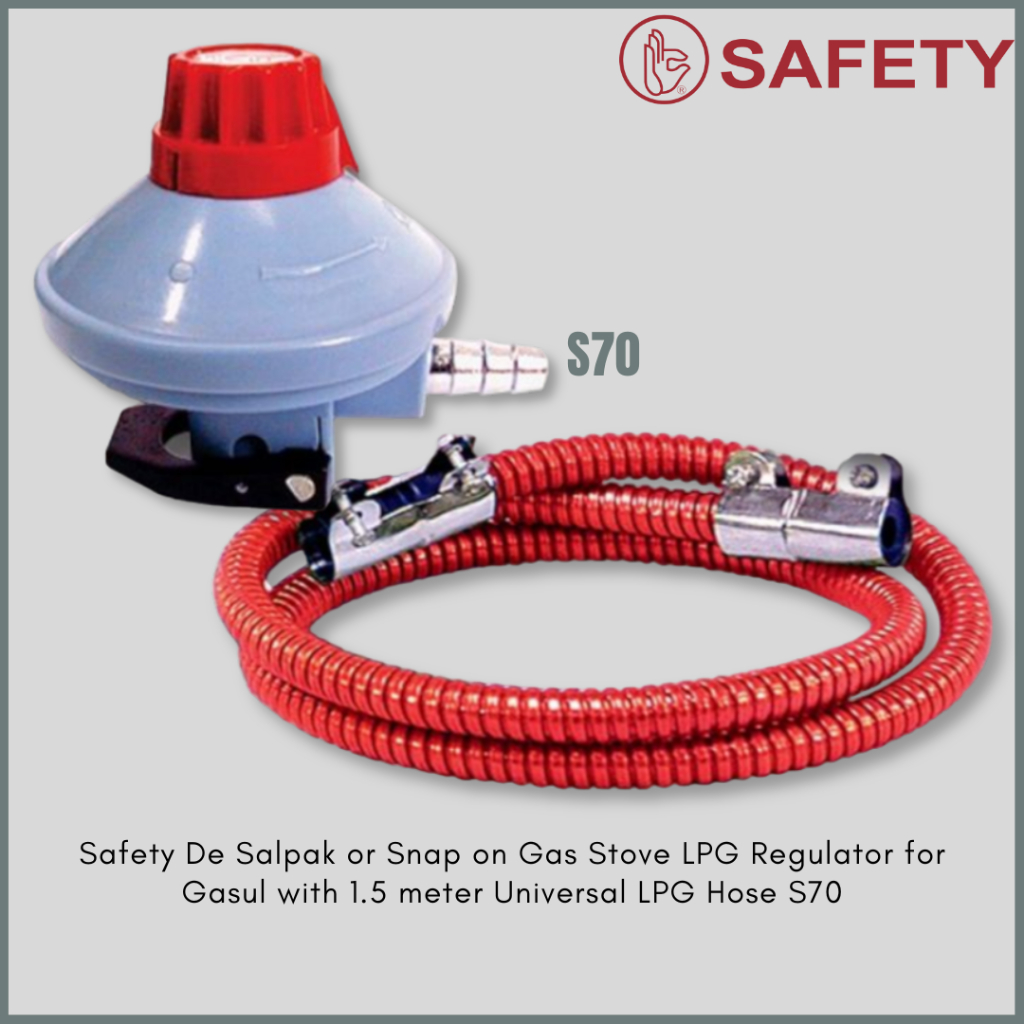 Safety De Salpak or Snap on Gas Stove LPG Regulator for Gasul with 1.5 ...