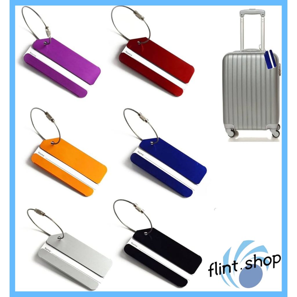 Square Aluminum Alloy Metal Luggage Tag Travel Tag Suitcase ID Label ...