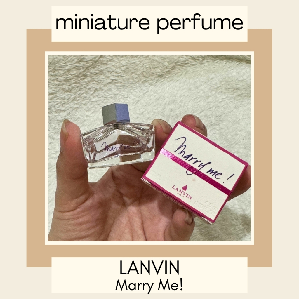 LANVIN Marry Me (AUTHENTIC MINIATURE (MINI) PERFUME/TRAVEL SIZE PERFUME ...