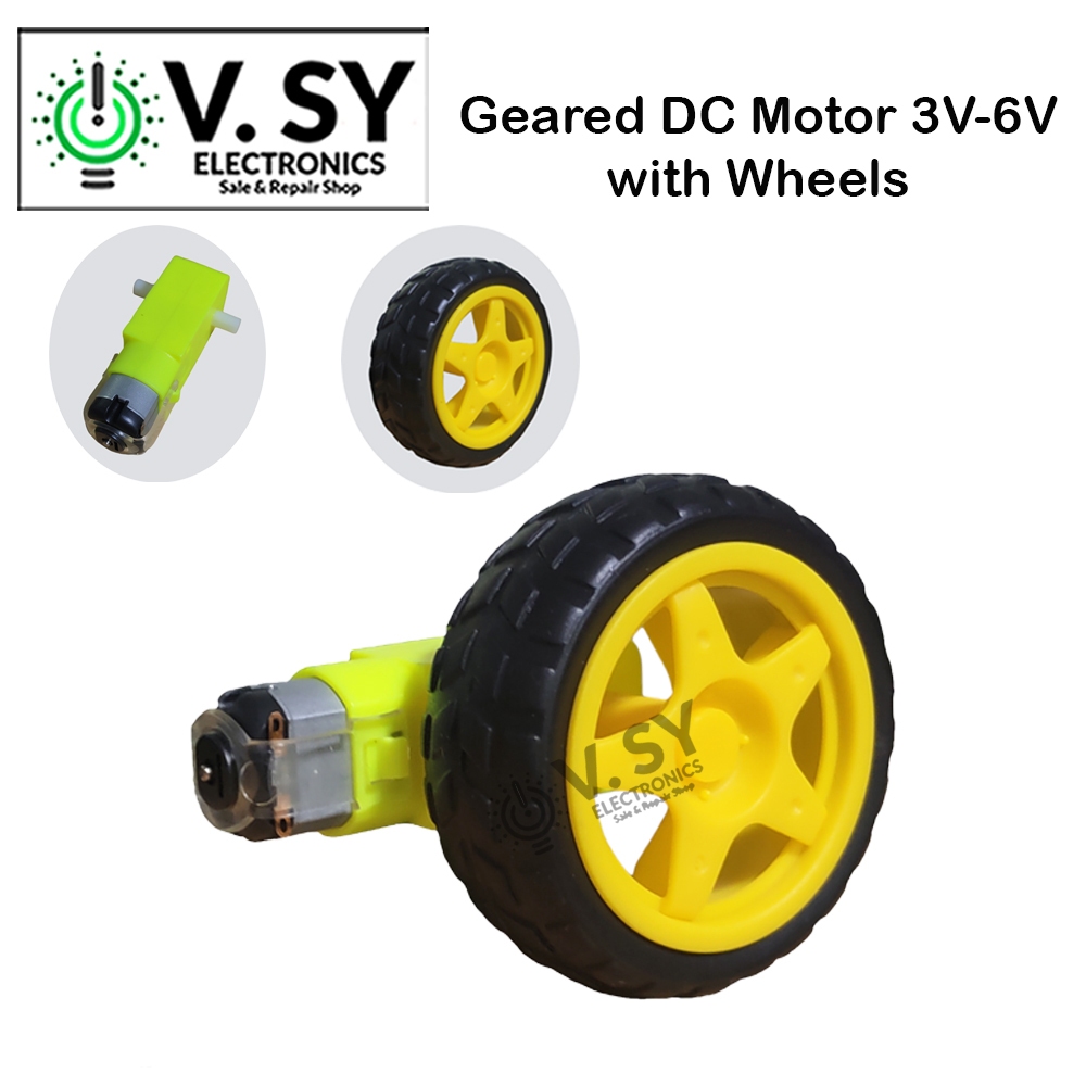 3-6V DC Geared Motor with Wheel | Shopee Philippines