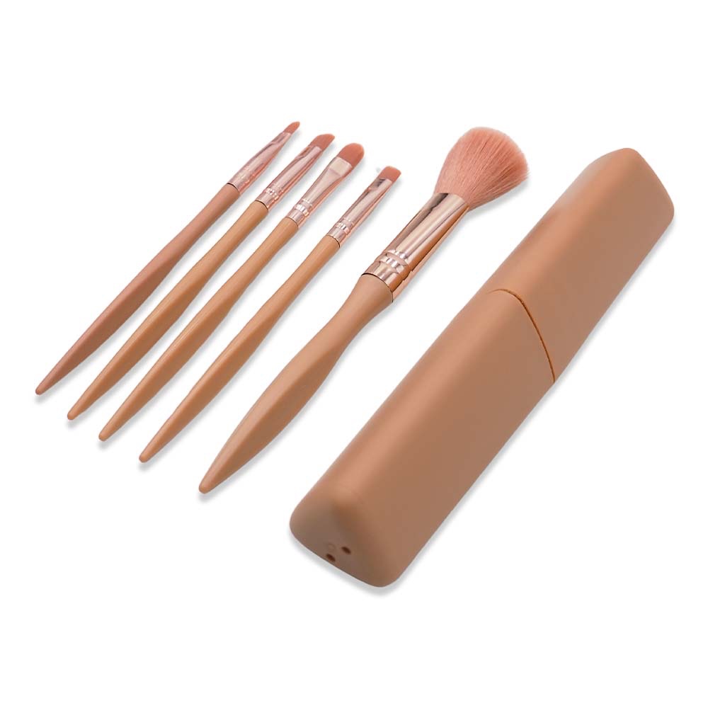 Gladking 5 IN 1 Brown Brush Set With Case | Shopee Philippines