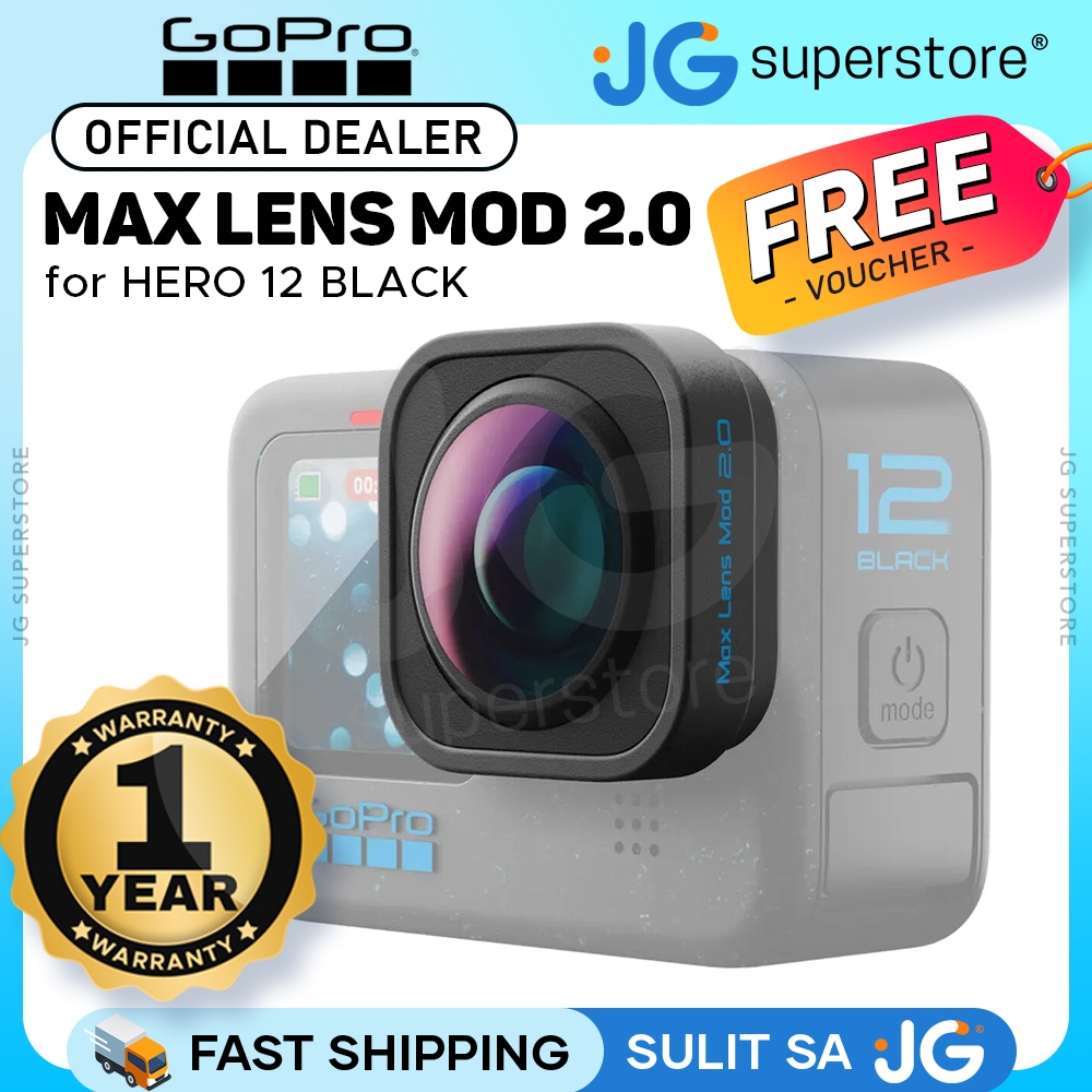 GoPRO Max Lens Mod 2.0 4K60 Ultra Wide 177° POV Lens, Max 16ft ...