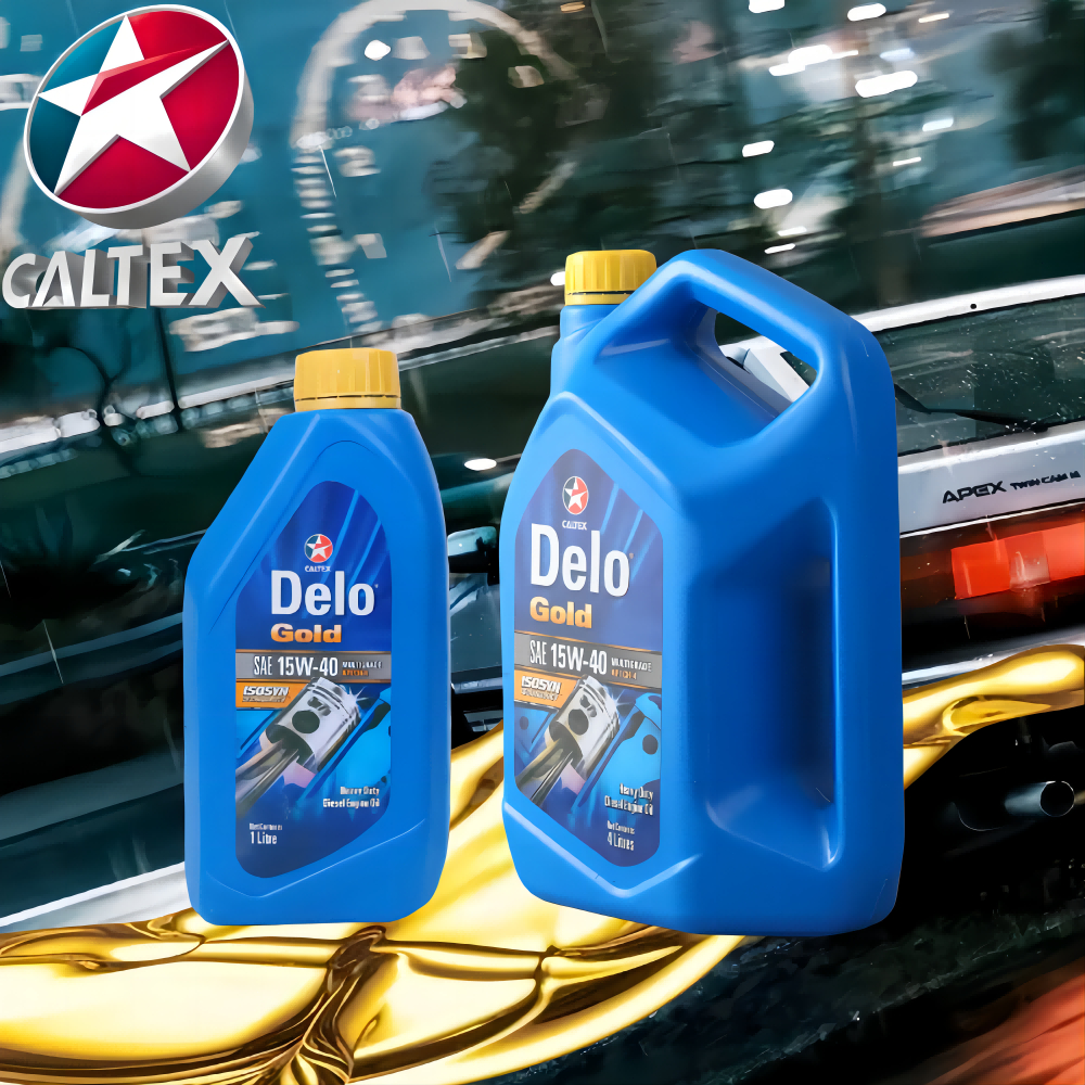 Caltex Delo Gold CH-4 SAE 15W-40 1L-4L Multigrade Heavy Duty Diesel Engine Oil Designed to ...