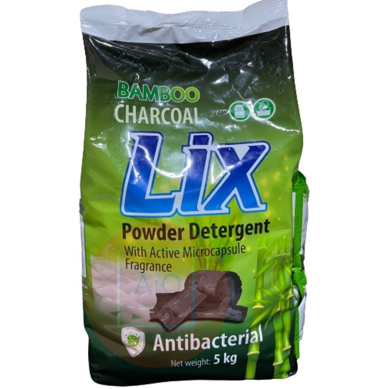LIX DETERGENT POWDER - BAMBOO CHARCOAL - 5 KGS - FREE DISHWASHING ...