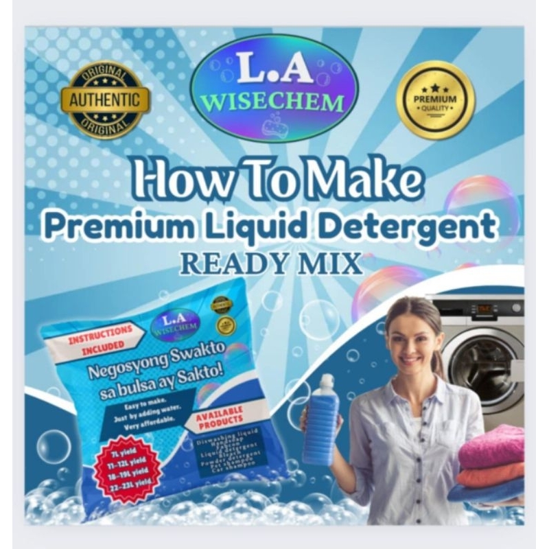 LIQUID DETERGENT PREMIUM READY MIX JUST ADD WATER 7L to 23L yield ...