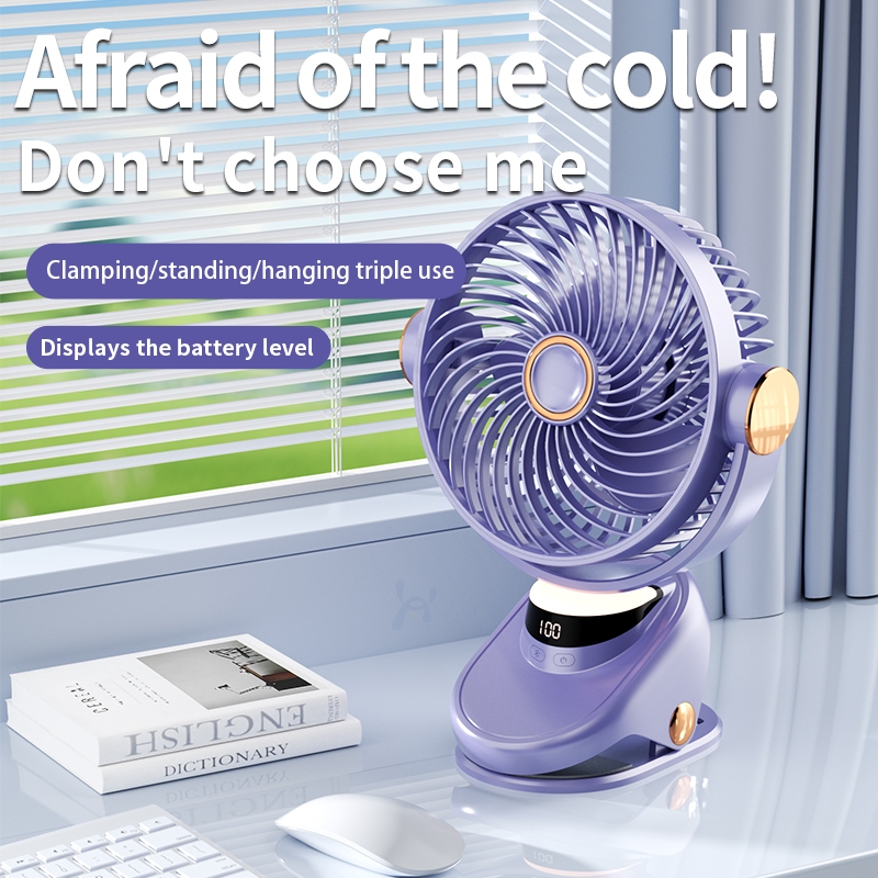 New 10000mah Mini Fan Rechargeable Portable Clip Fan Mini Desk Fan USB ...