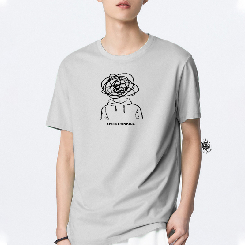 Overthinking Minimalist Design T-shirt for Men Fashion Cotton T-shirt Tee's High Quality ( S-XL ...