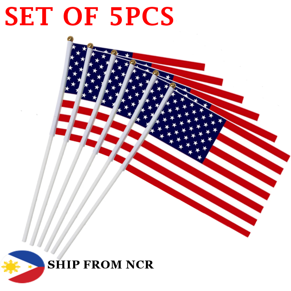USA Flaglets United States of America Hand Flag stick | Shopee Philippines